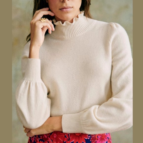 Sezane | Sweaters | Flaw Sezane Brianna Jumper Cashmere In Ecru Sz Xxs ...